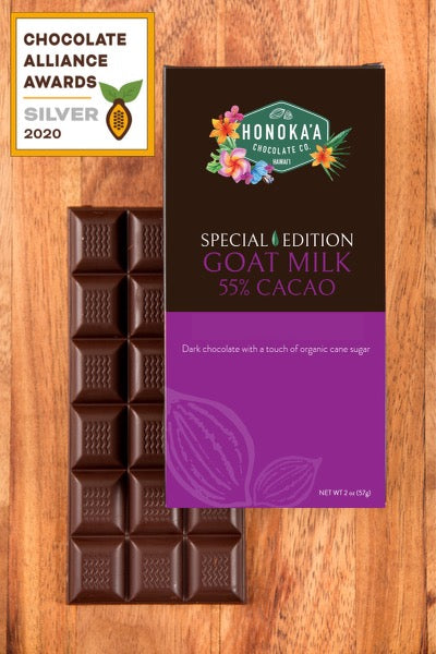 Goat Milk 55% Bar: Chocolate Alliance Awards Silver Medal